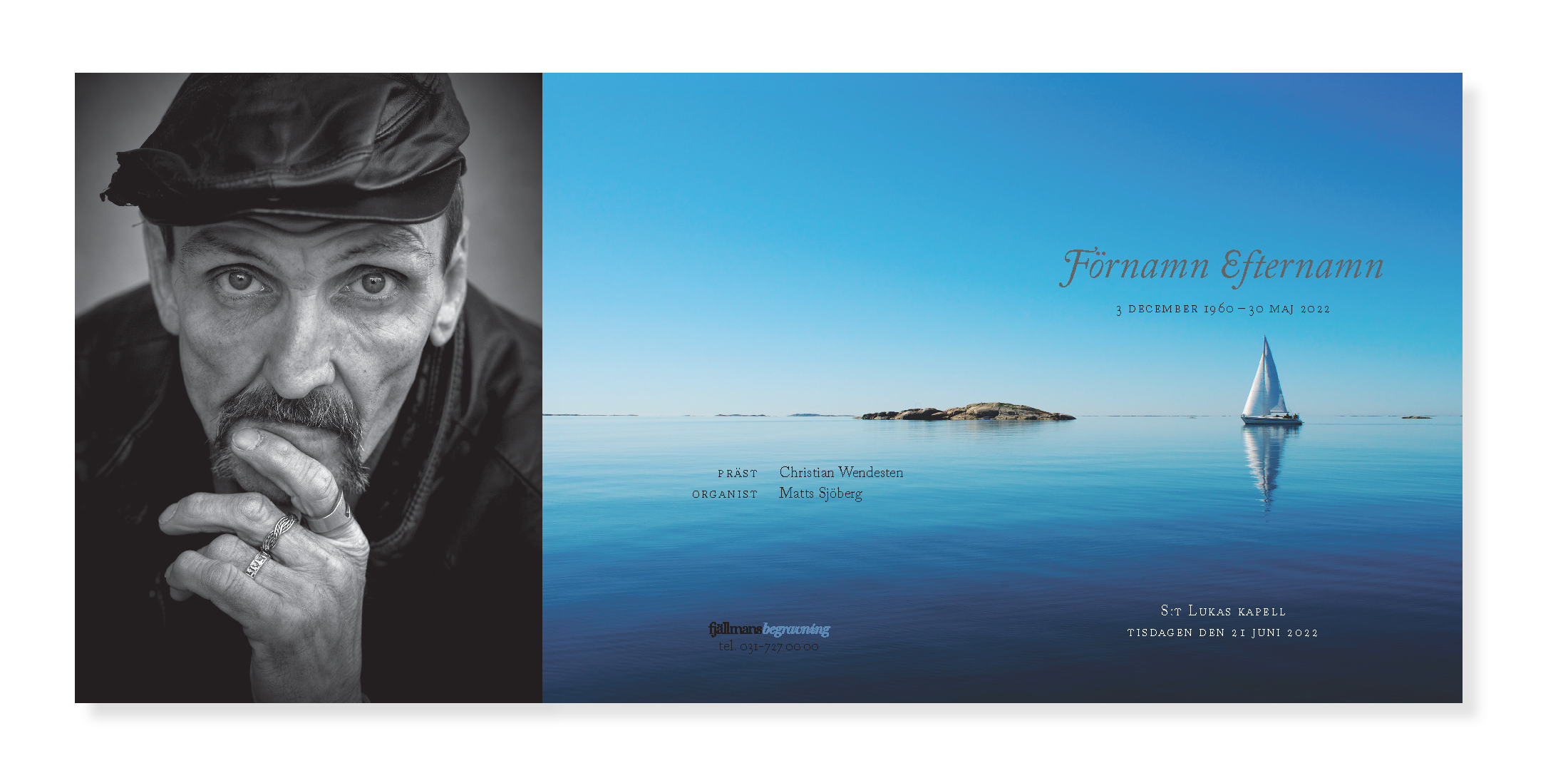 Programkort - Fjällmans Begravning